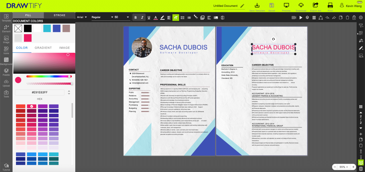 Make Design Easier (5)-How to Make a Resume with Drawtify？ - Drawtify