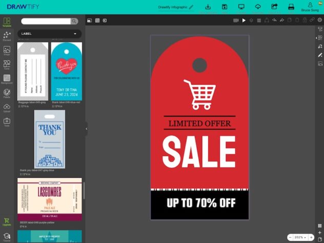 Free Online Label Maker | Hangtags Templates | Drawtify